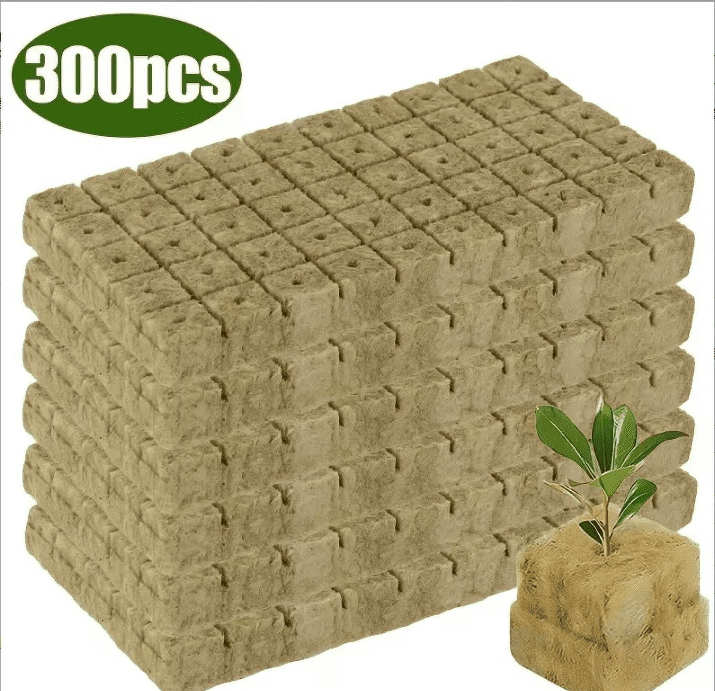 100/50x Stonewool Hydroponic Grow Media Cubes Garden Seedling Block ...