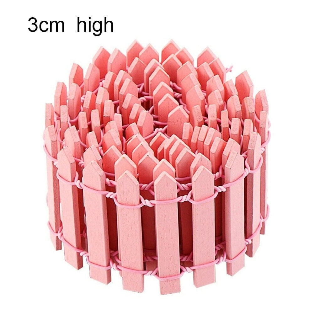 100*5CM Mini Wood Fencing Wood Barrier Garden Decor Ornament Plant Pot ...
