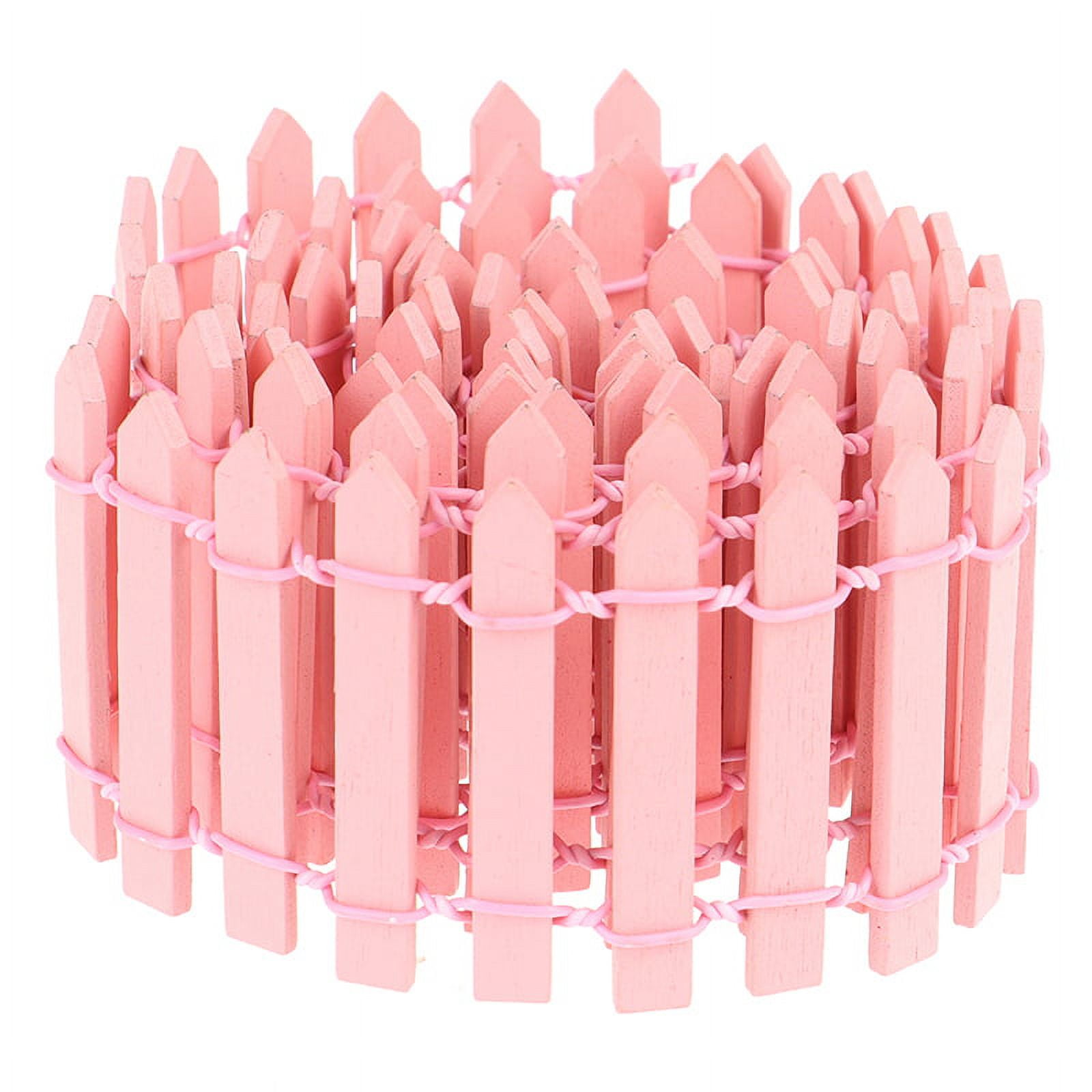 100*5cm Miniature Small Wood Fence DIY Fairy Garden Micro Dollhouse ...