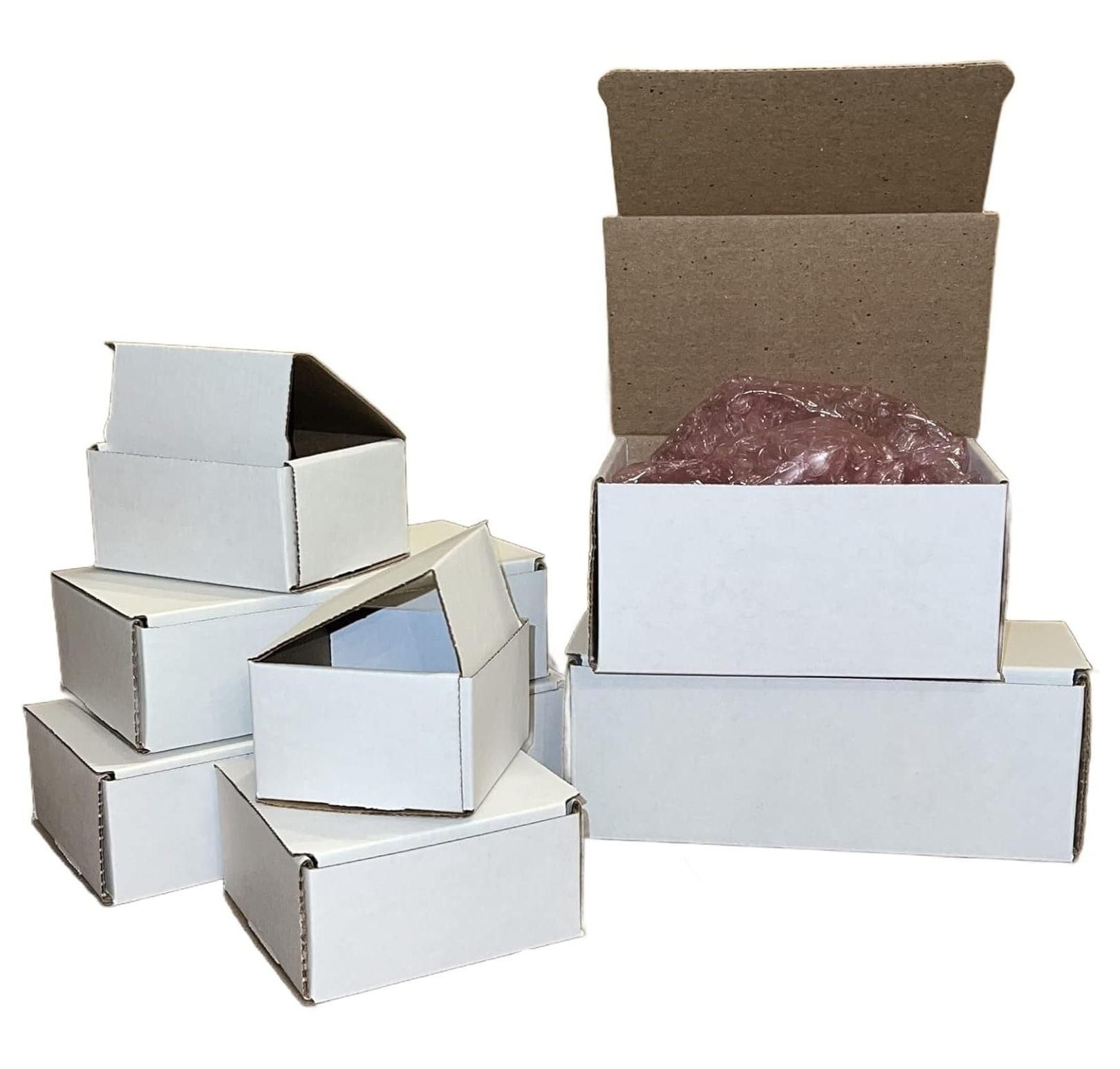 100 6x4x3 White Cardboard Paper Boxes Mailing Packing Shipping Box ...