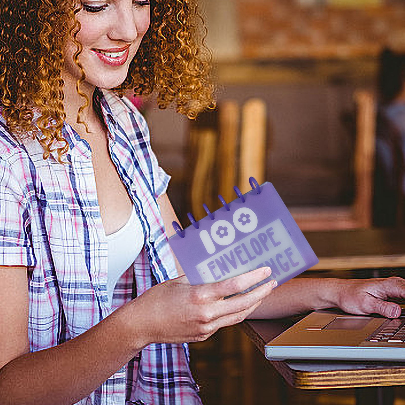 100 A5 Pages Envelope Savings Challenge Budget Binder, Pvc Cash Organizer with Elastic Band ...