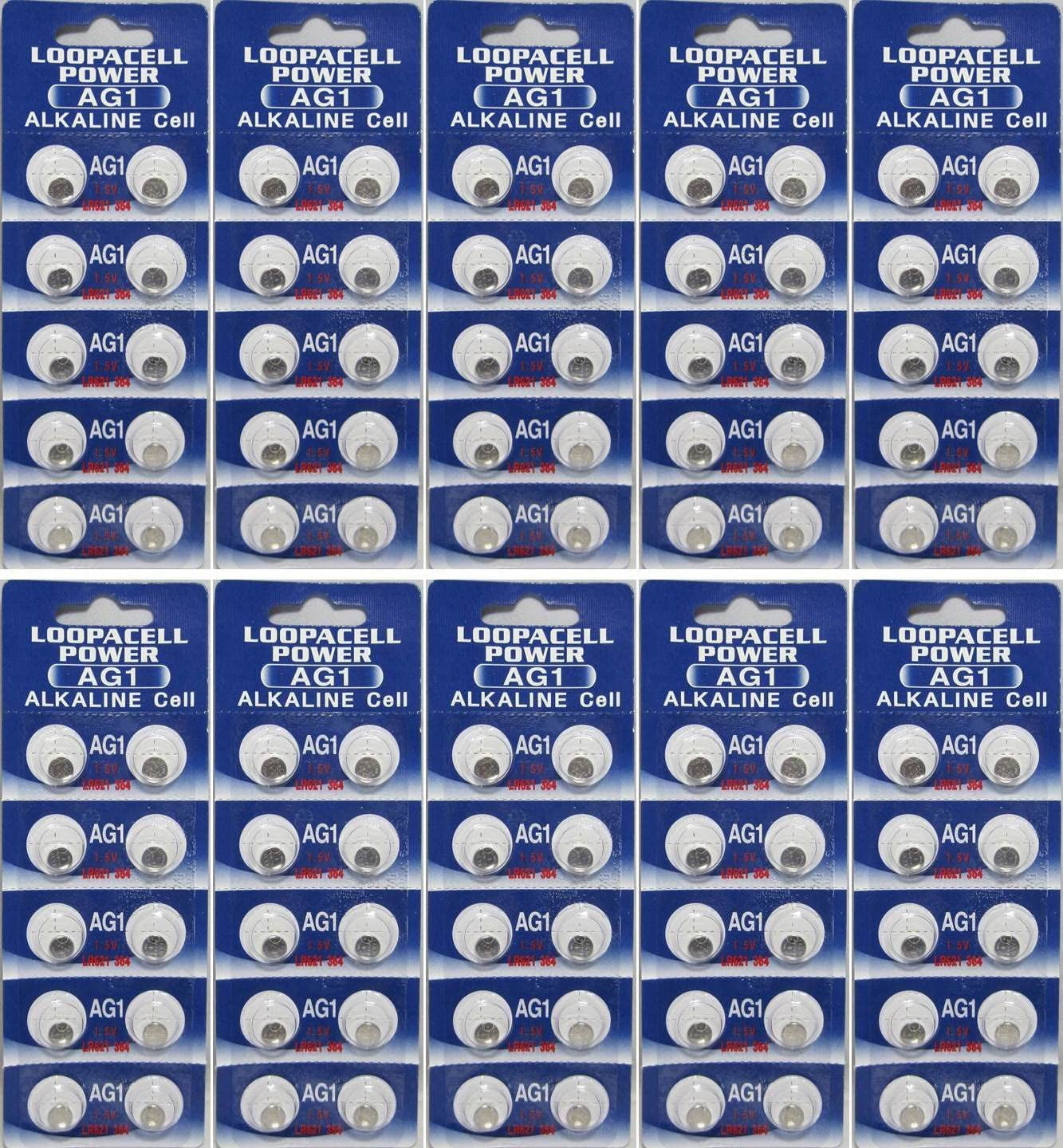 (100) AG1 Watch Batteries - SR621, SR621SW, 364, 164 - Walmart.com