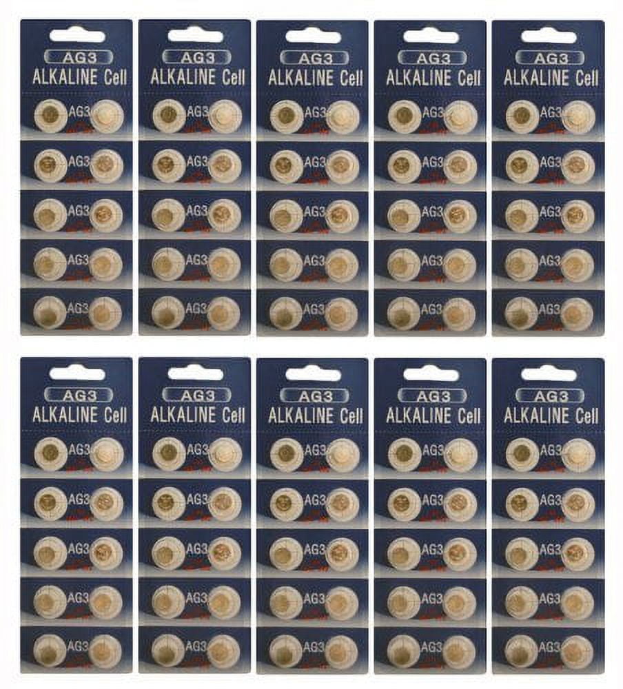 100 AG3 Batteries / LR41 Alkaline Button Cells, 1.5V, 10 Pcs Card - Walmart.com