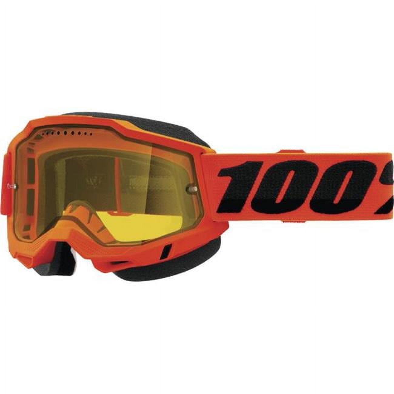 100% Accuri 2 Snow Neon Orange Yellow Goggles - Walmart.com