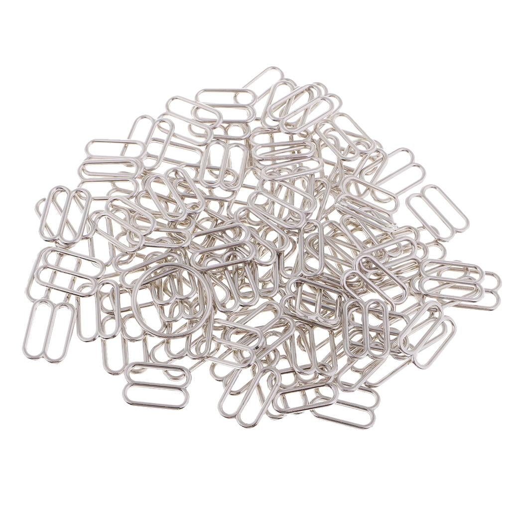 100 Adjustable Sewing Bra Sliders Rings Buckles 6/8/12mm , , 12mm ...