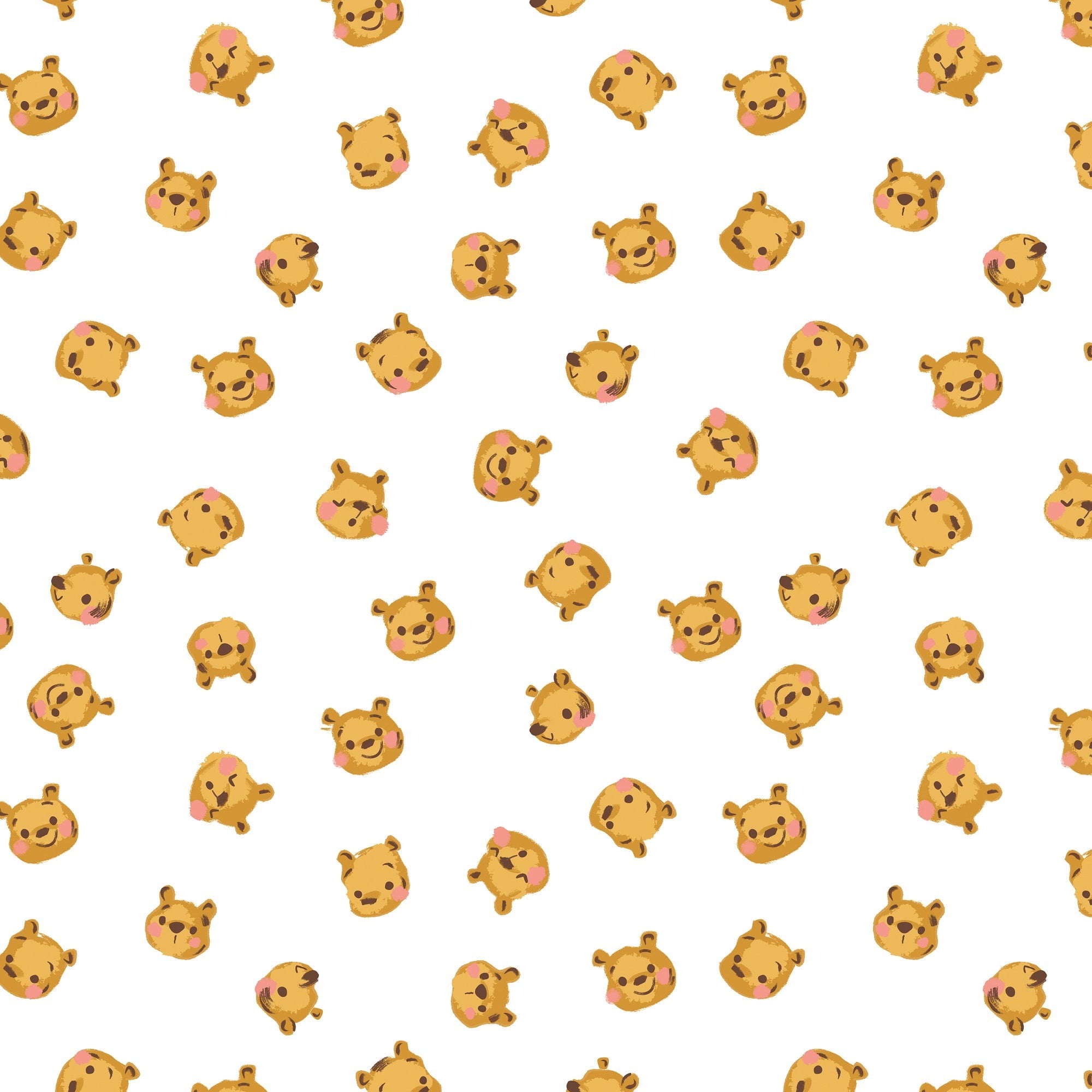 100 Aker Woods Pooh Brain White Cotton Fabric - Walmart.com