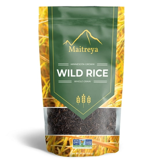 100% All Natural Minnesota Wild Whole Grain Wild Rice in Bag, Gluten ...