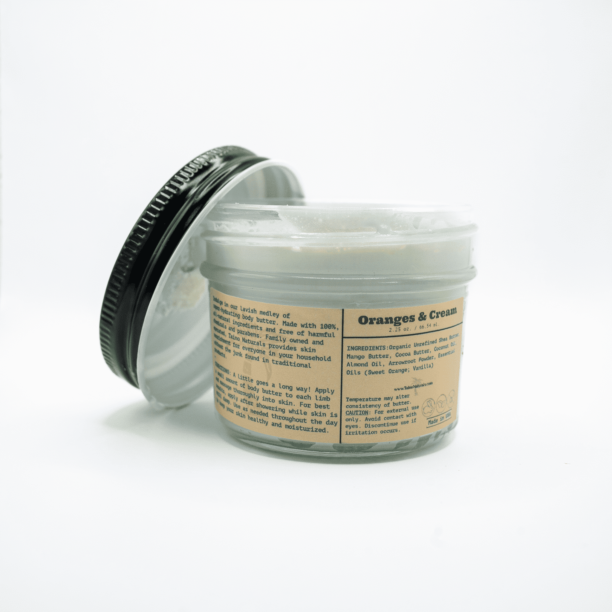 Taino Naturals Whipped Body Butter | 2.25 oz Glass Jar | Shea, Mango ...