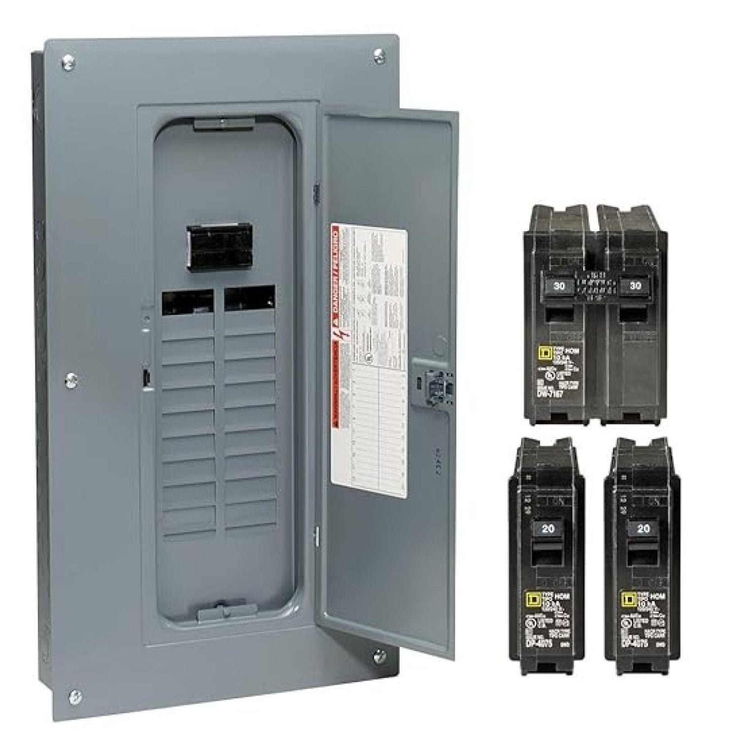 100 Amp 20 Space 40 Circuit Load Center - Combination Mount - Main ...