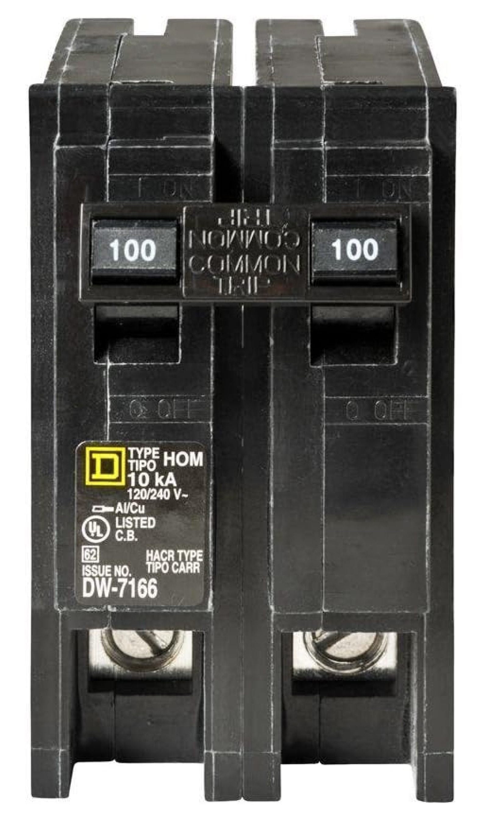 100 Amp Circuit Breaker 2 Pole - Homeline Electrical Panel Breaker ...
