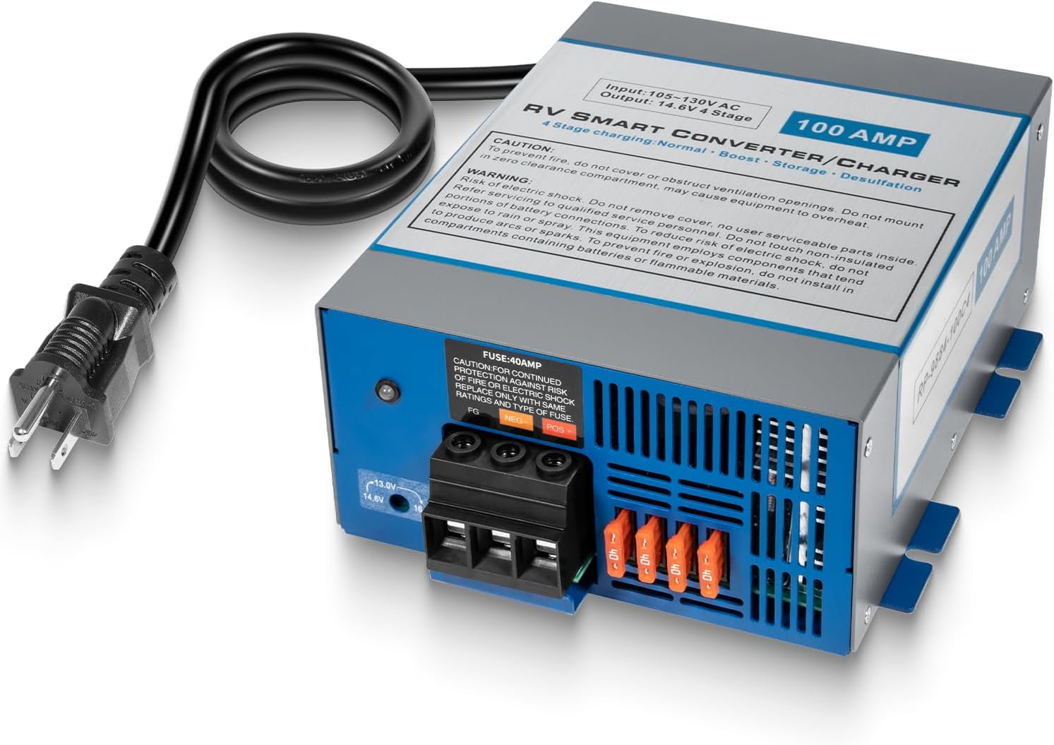 100 Amp RV Converter 120V AC to 12V DC, Lead & Lithium Compatible ...