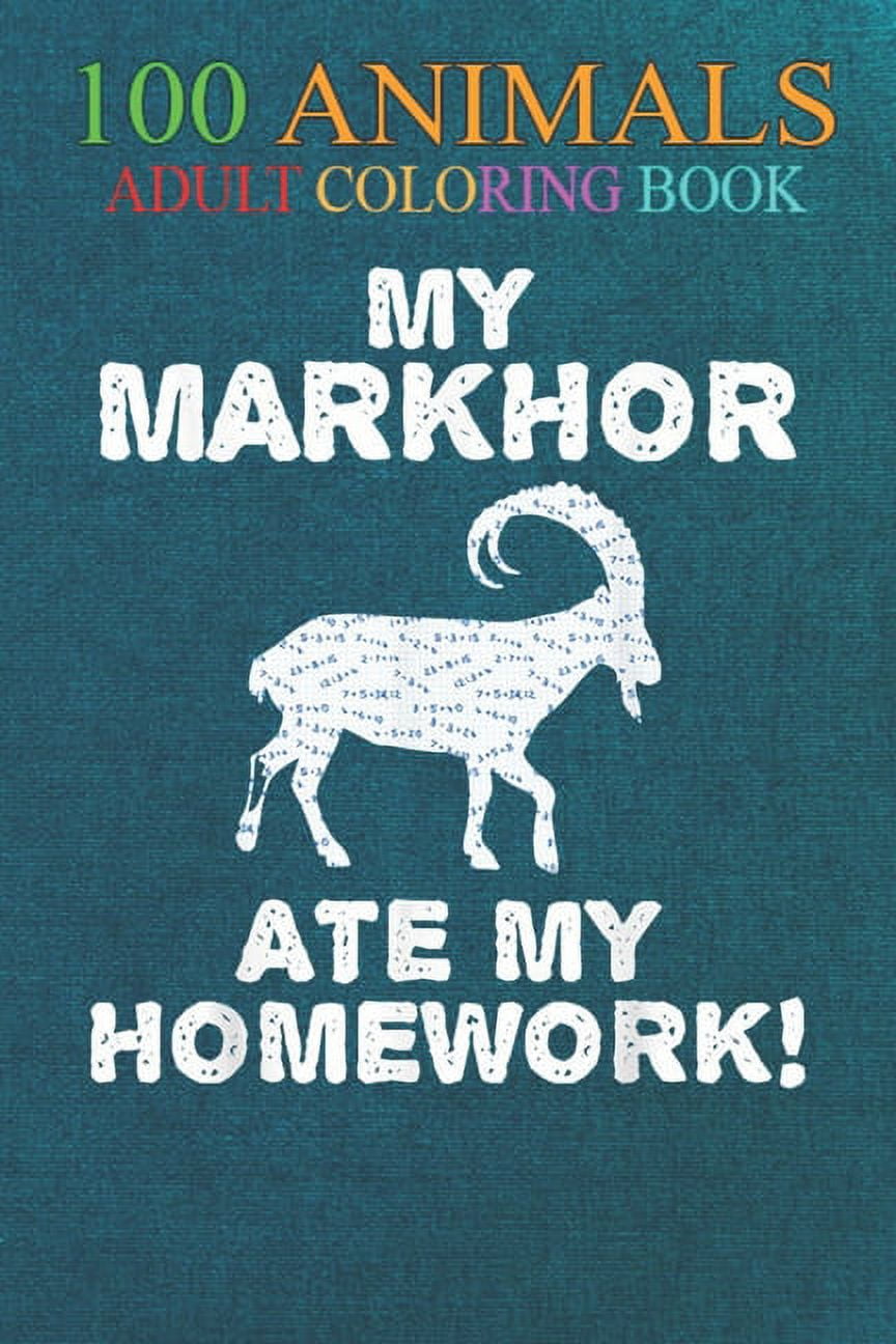 100 Animals: My Markhor Ate My Homework Goat Ibex Back To School Kid ...