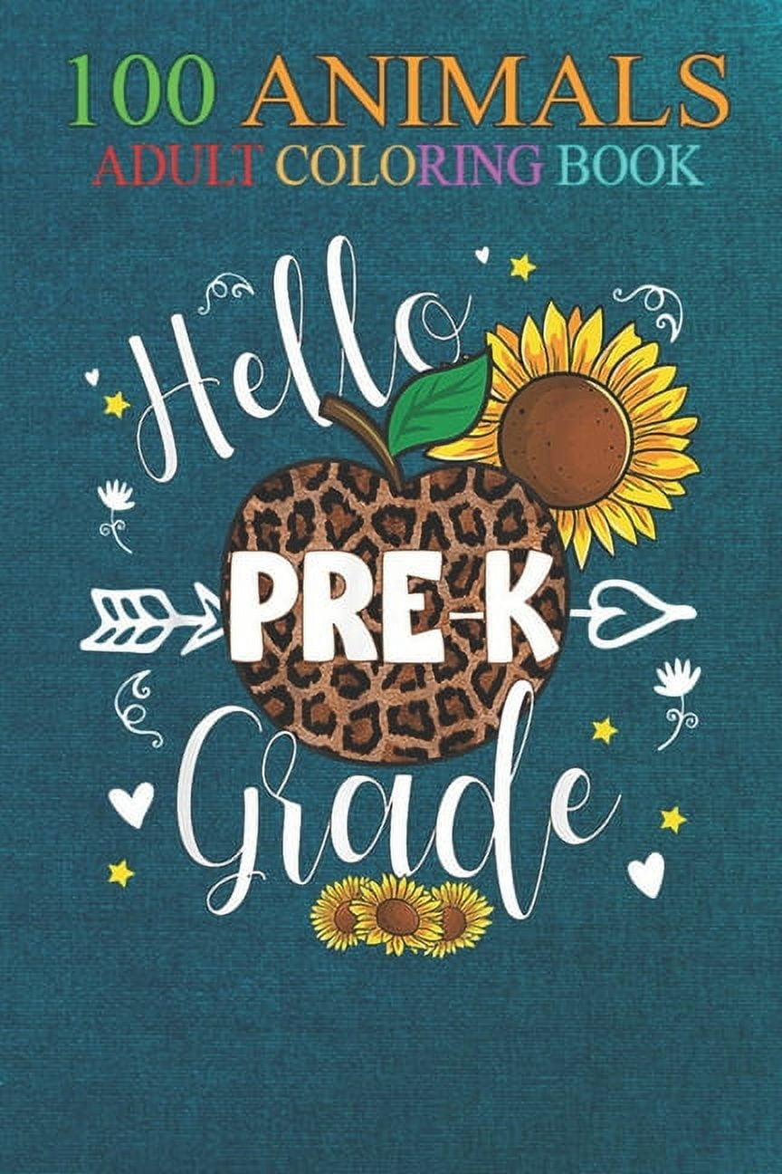 100 Animals: Pre-K Back To School Leopard Print Sunflower Teacher Kid ...