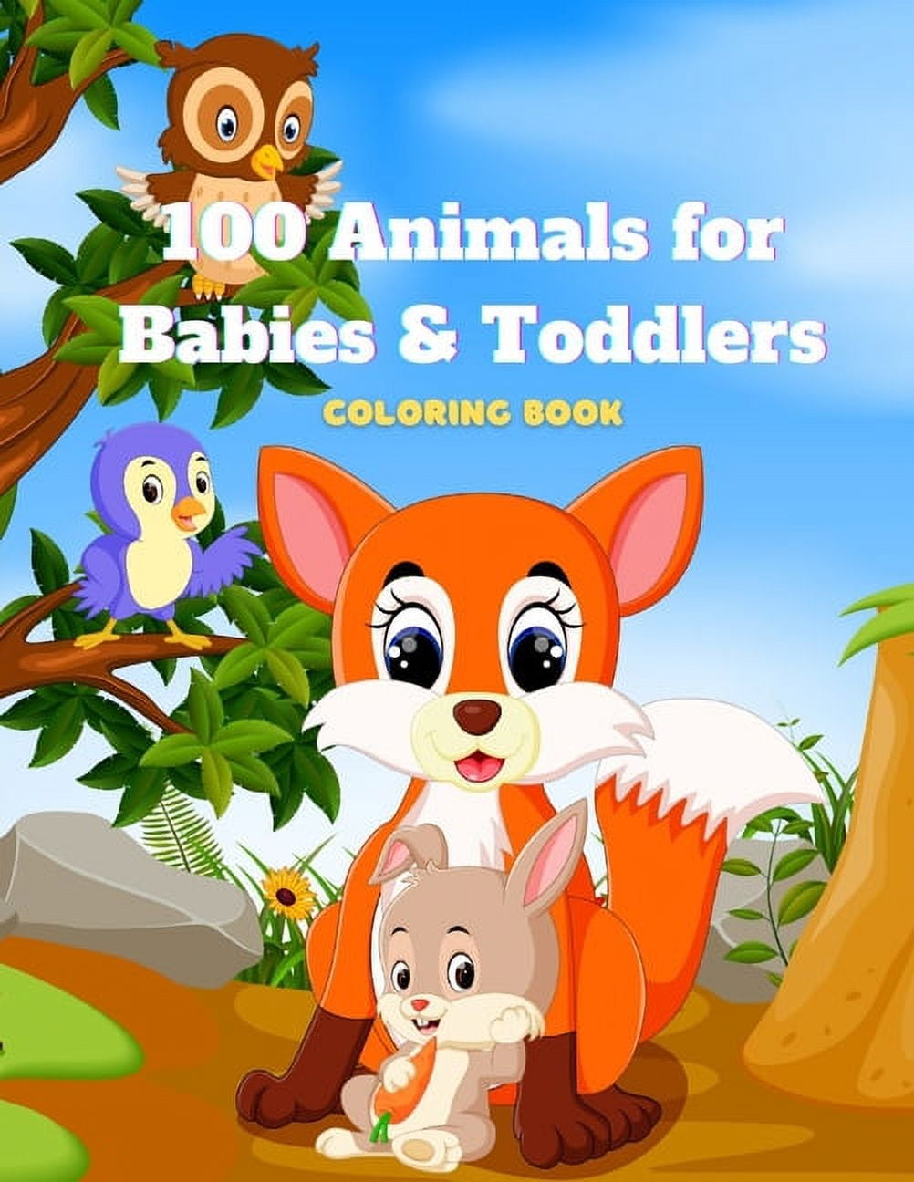 100 Animals for Babies & Toddlers - Coloring Book - Walmart.com