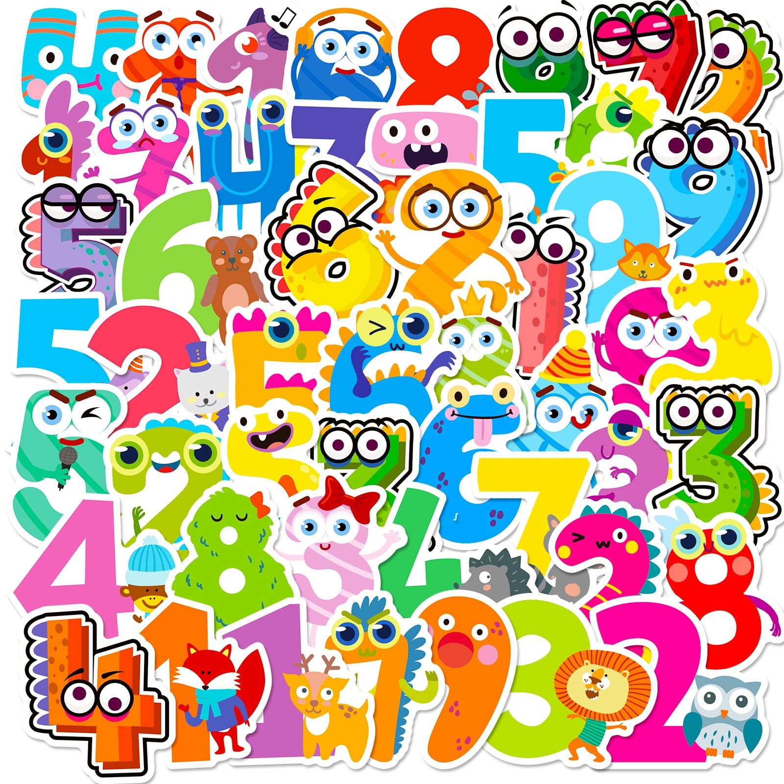 100 Arabic numerals Arabic numerals children's cartoon stickers ...