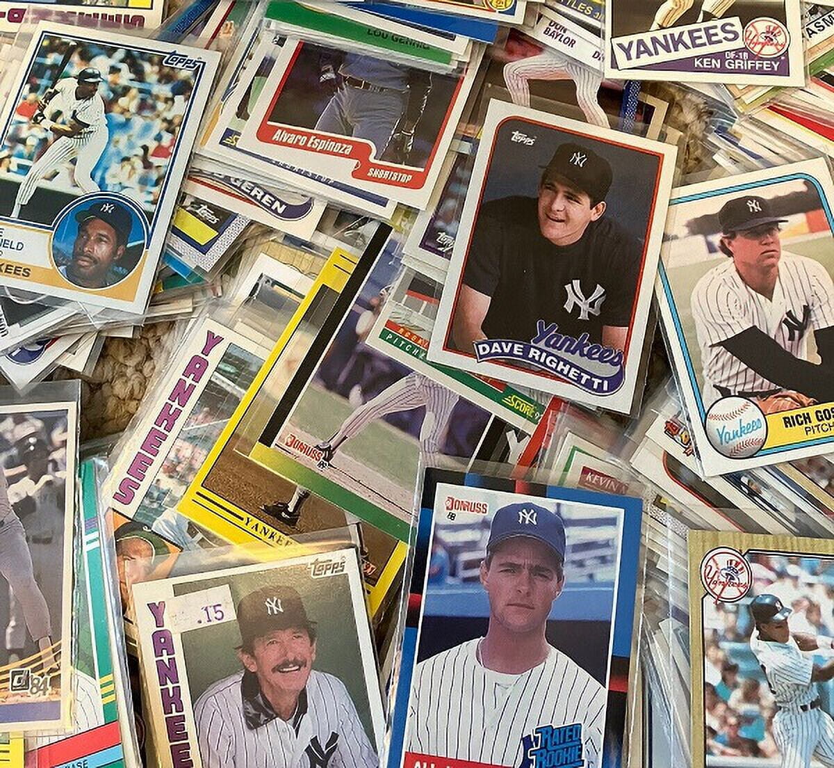 100 Assorted New York Yankee's Baseball Cards From The 1980's and 1990 ...