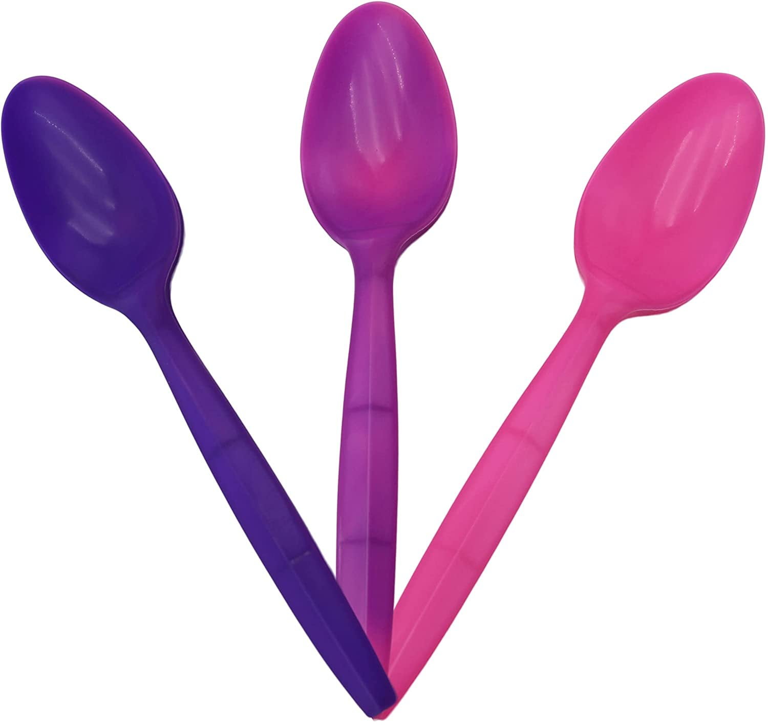 100 Assorted Pink-to-Purple Color Changing Spoons That Change Colors ...