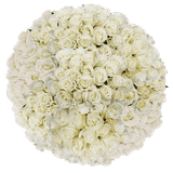 Walmart Freshly Real Stem Rose Bouquet - 100 Assorted White Roses ...