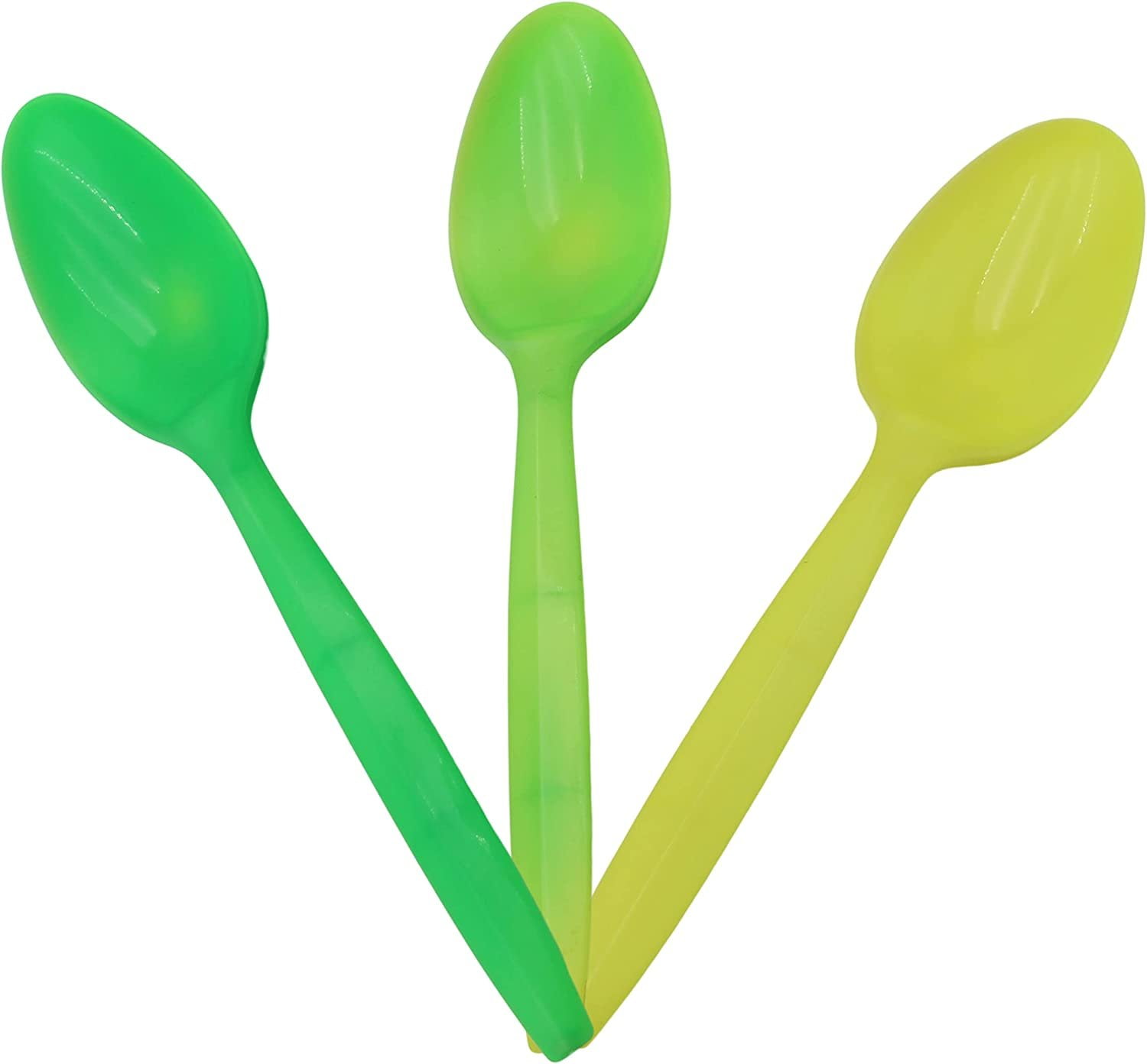 100 Assorted Yellow-to-Green Color Changing Spoons That Change Colors ...