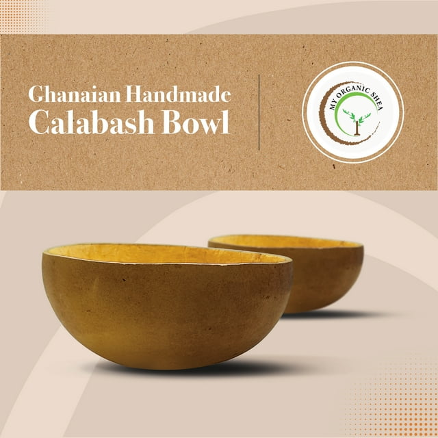 100% Authentic Ghanaian Handmade Calabash Bowl/Cup, Medium (4.5 - 5.5 ...