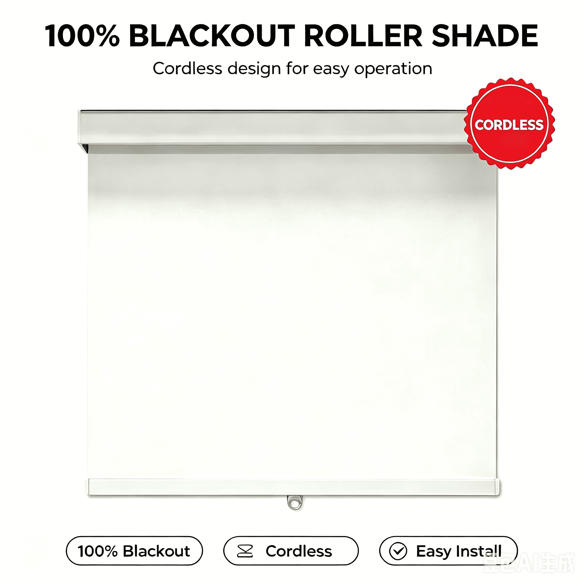 100% BLACKOUT ROLLER SHADE Cordless,34*70 - Walmart.com