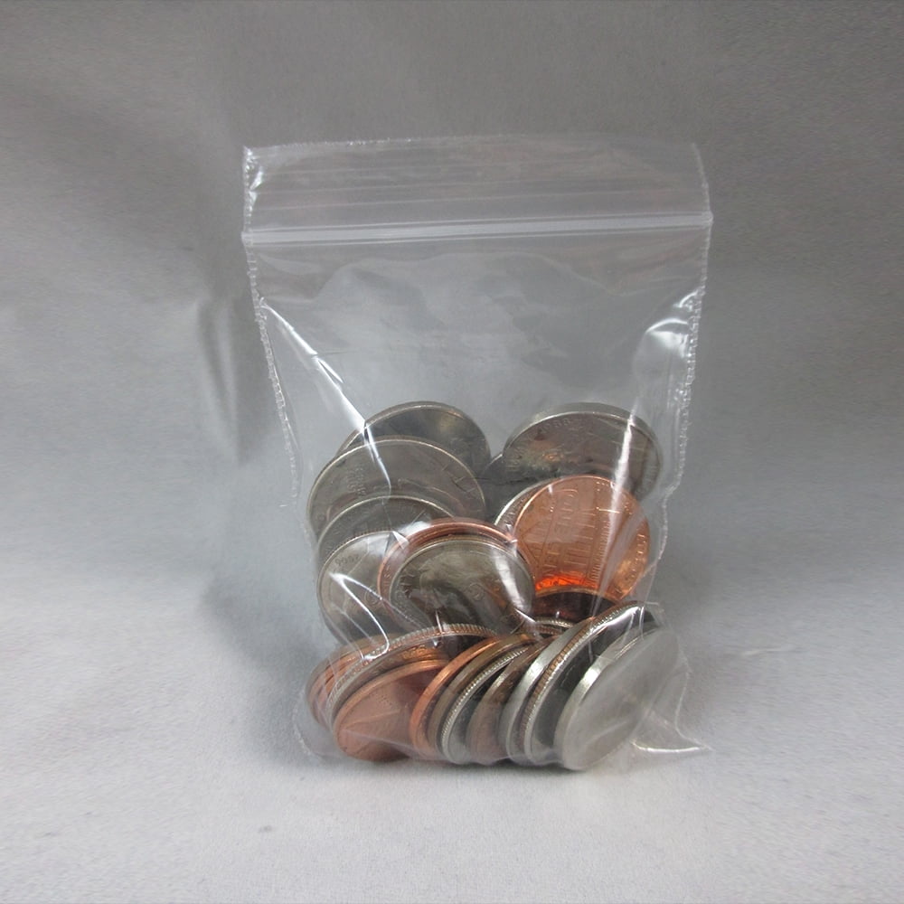SZDPRNK LIGVIH Brand - 100 Small Resealable Clear Plastic Poly Bags 2 ...