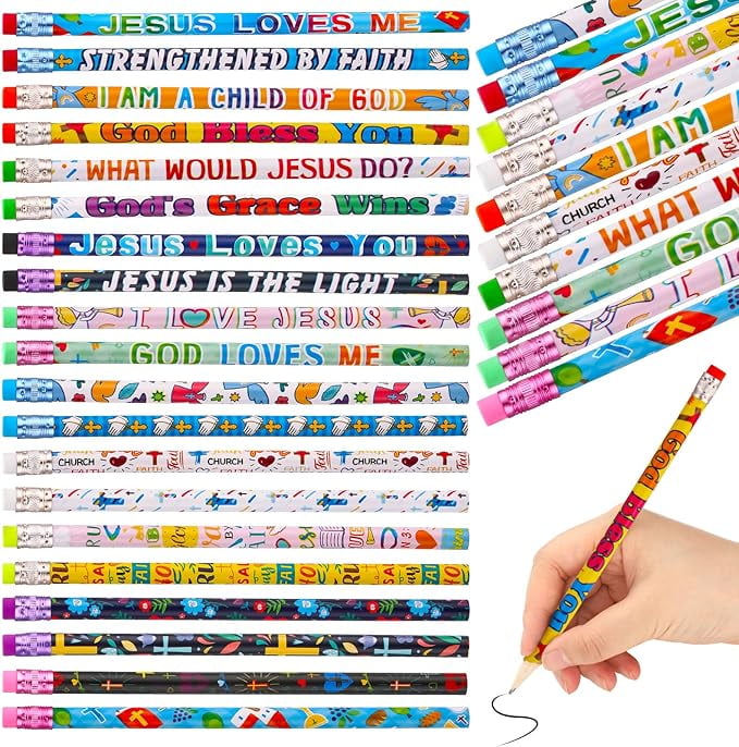 100 Bible Verse Pencils Back to School Pencils Bulk for Students Kids ...