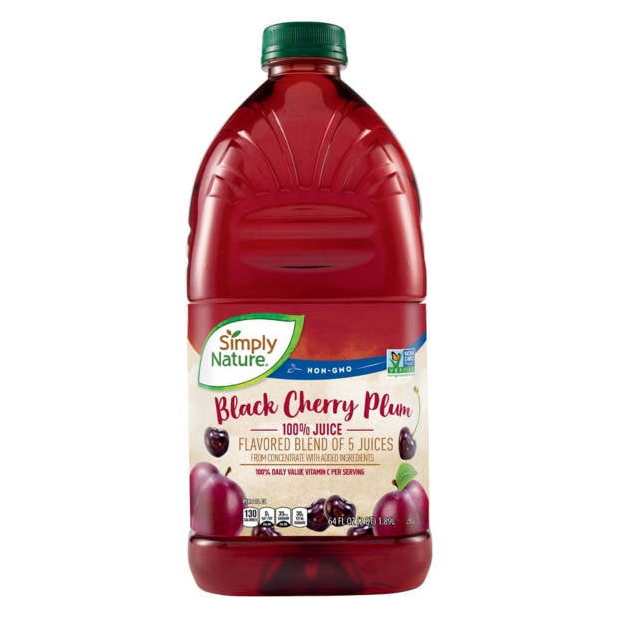 Simply Nature Black Cherry Plum Juice, 100% Fruit Juice, 64 fl oz ...