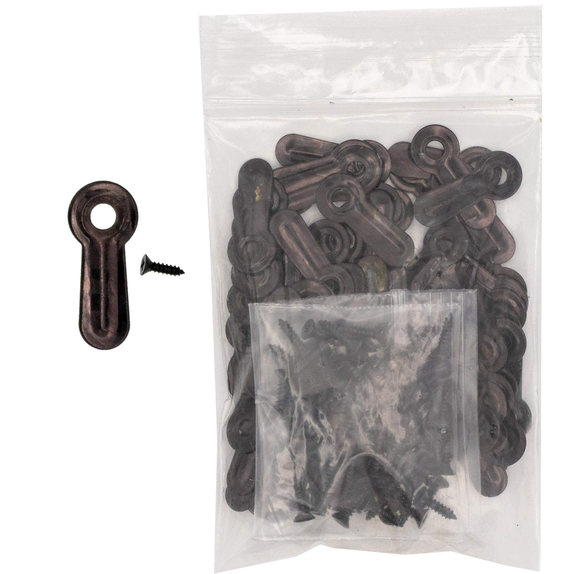 100 Black Plated Ridged Picture Frame Turn Button 1" with Black Screws ...