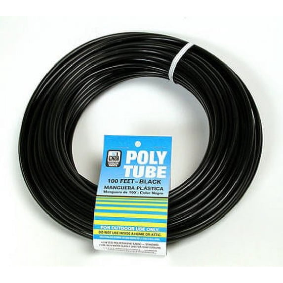 100' Black Poly Tubing 1/4" O.D., Each - Walmart.com