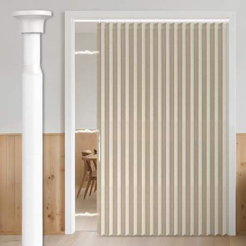 100% Blackout Accordion Door Invisible Sliding Glass Door Curtain for ...