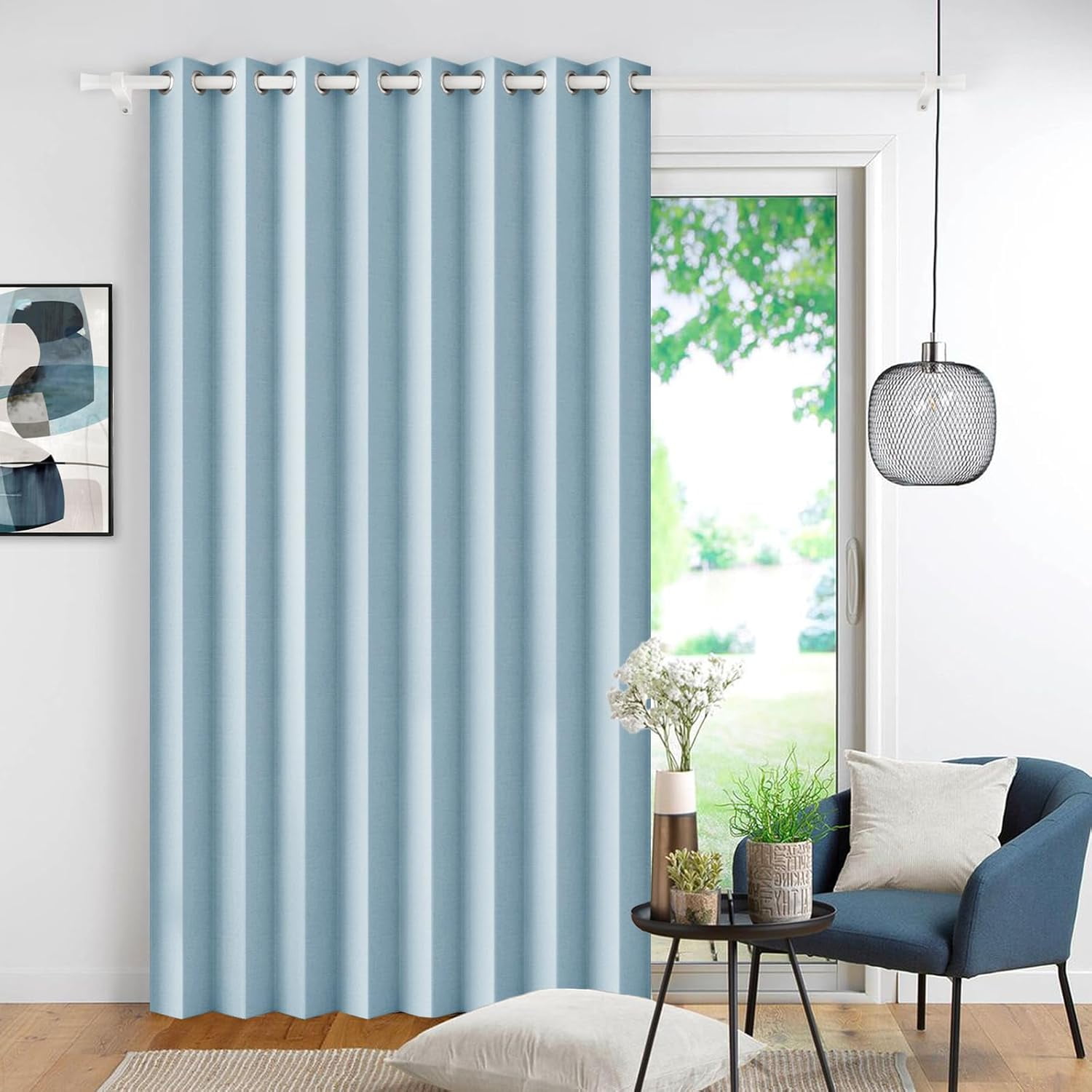 100% Blackout Curtain with Magnetic Closure - Pinch Pleat Look Window ...