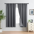 Kitchen Curtains Set 3-Piece Blackout Insulated Kitchen Curtain Set ...