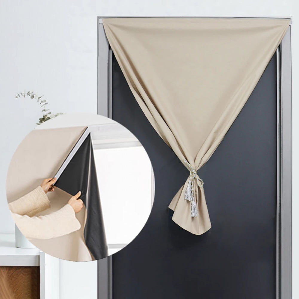 100% Blackout Curtain Self Adhesive Punch Free Bedroom Sunshade ...
