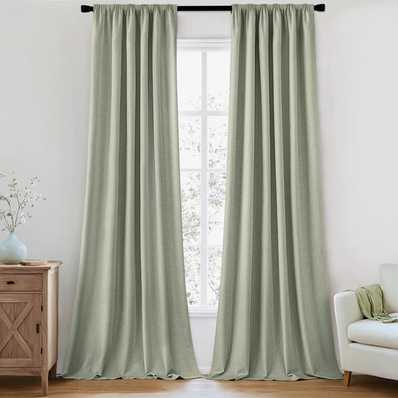 100% Blackout Curtains 102 Inch Long 2 Panels for Bedroom, Thick Luxury ...