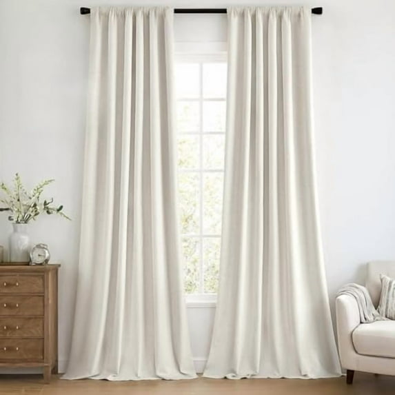 100% Blackout Curtains 120 Inch Long 2 Panels Set for Bedroom, Thick ...