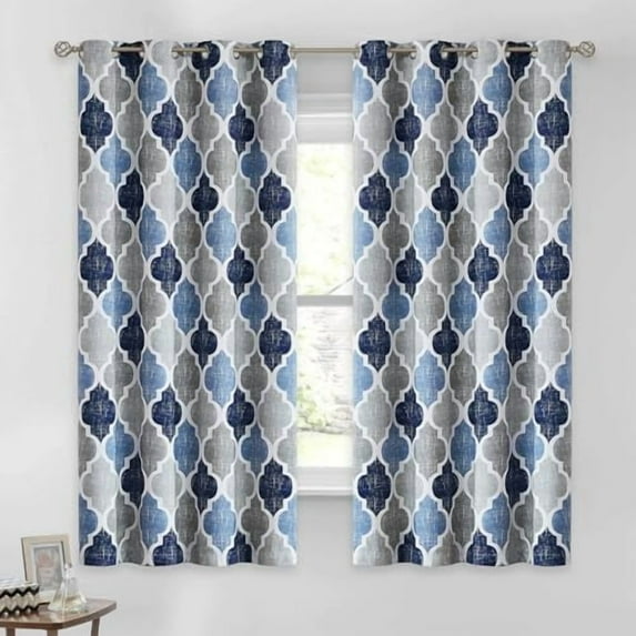 100% Blackout Curtains 54 Inches Long 2 Panels for Bedroom Living Room ...