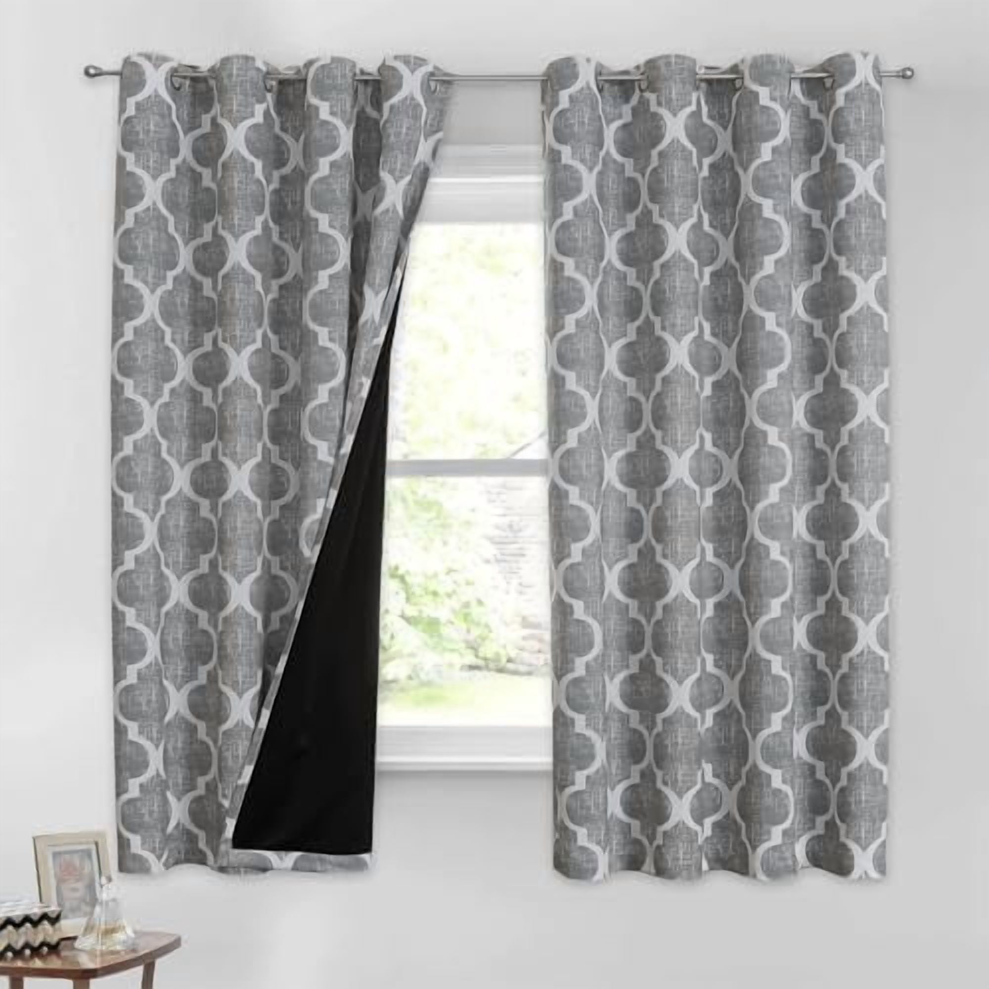100% Blackout Curtains 54 Inches Long 2 Panels for Bedroom Living Room ...
