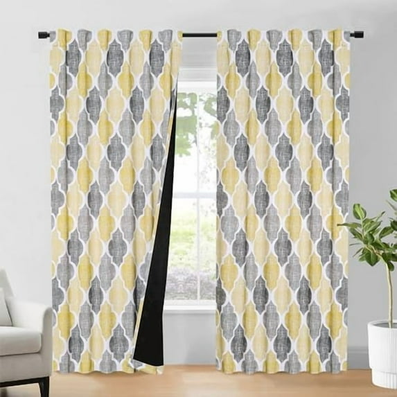 100% Blackout Curtains 84 Inches Long 2 Panels for Bedroom Living Room ...