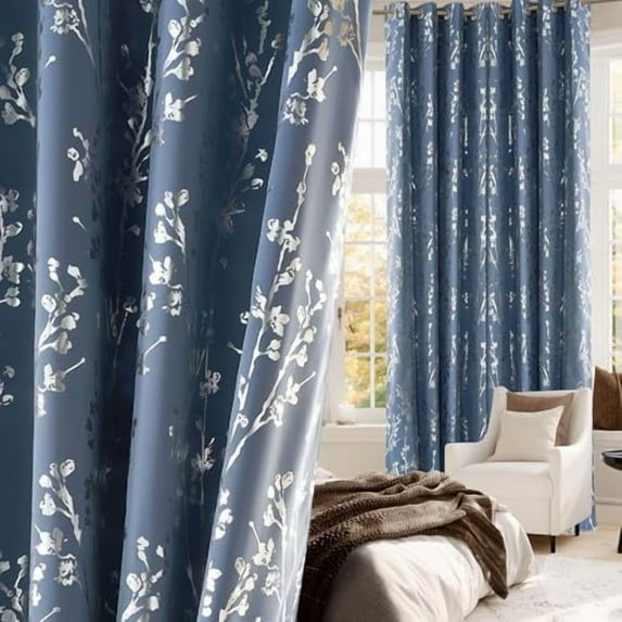 100% Blackout Curtains 96 inches Long for Bedroom, Grommet 100% ...