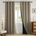 100% Blackout Curtains for Bedroom 90 inch Length 2 Panels Set ...