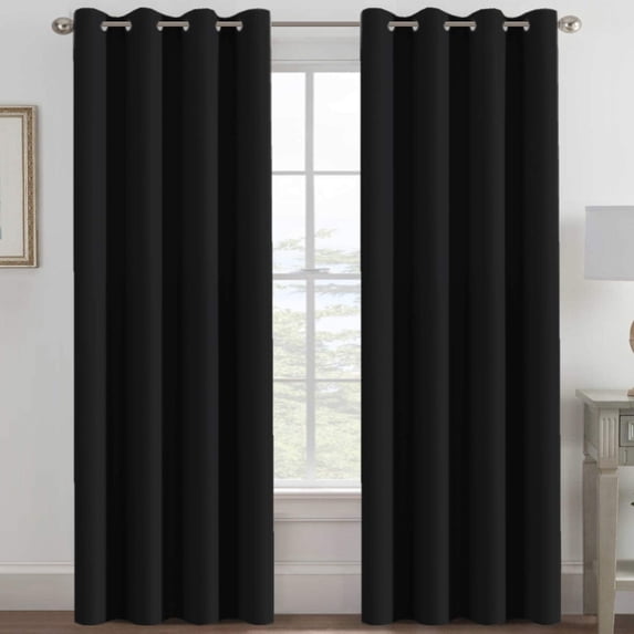100% Blackout Curtains for Bedroom Black Out Curtains 96 inch Thermal ...