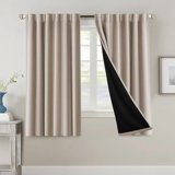 100% Blackout Curtains for Bedroom with Black Liner Full Room Darkening ...
