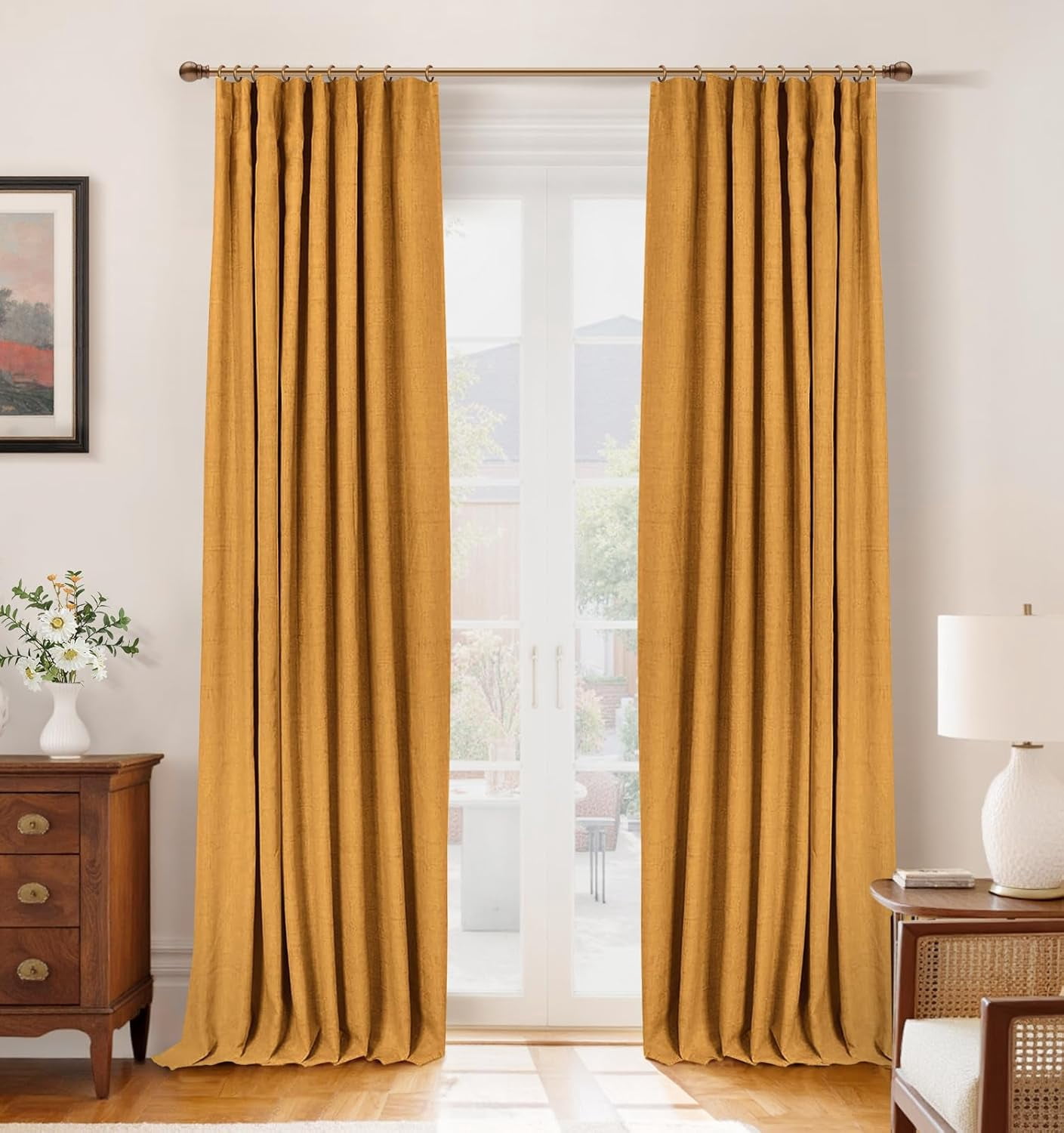 100% Blackout Curtains for Bedroom, Thermal Insulated Blackout Drapes ...