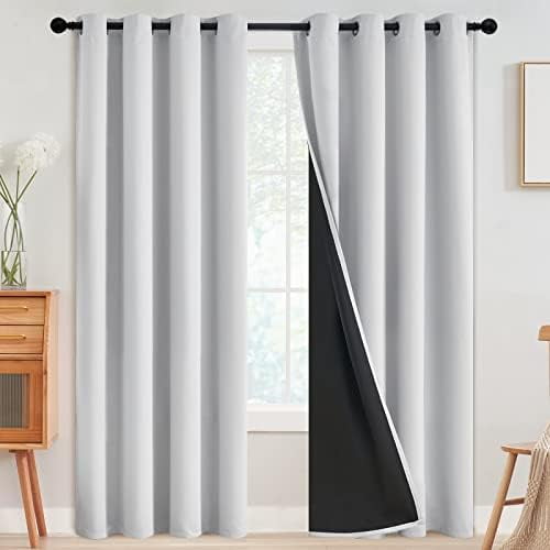 100% Blackout Curtains for Bedroom,Thermal Insulated Grommet Window ...