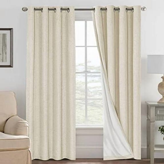 100% Blackout Curtains for Bedroom Thermal Insulated POLYESTER,ACRYLIC ...