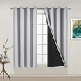 100% Blackout Curtains Energy Saving Thermal Insulated 2 Thick Layers ...