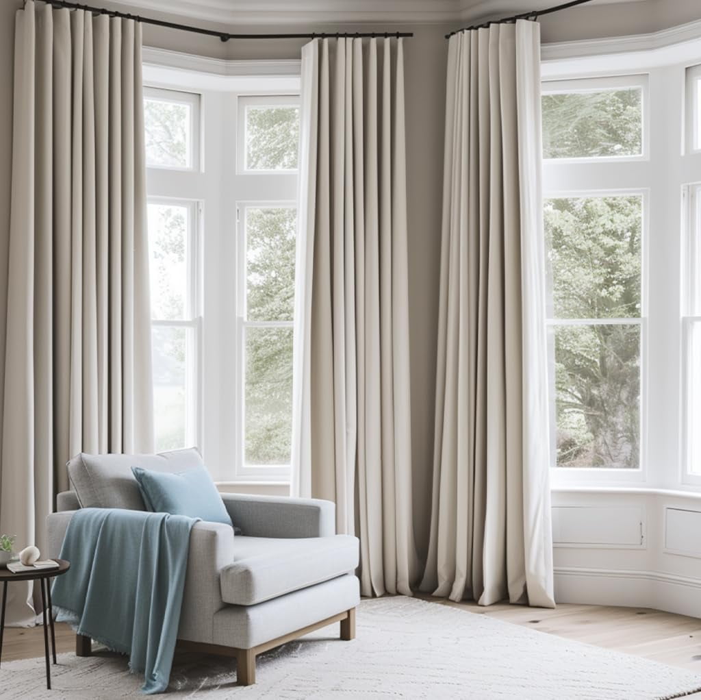 100% Blackout Curtains For Bedroom 84 Inches Long, Clip Rings/Rod Pocket Li - Walmart.com