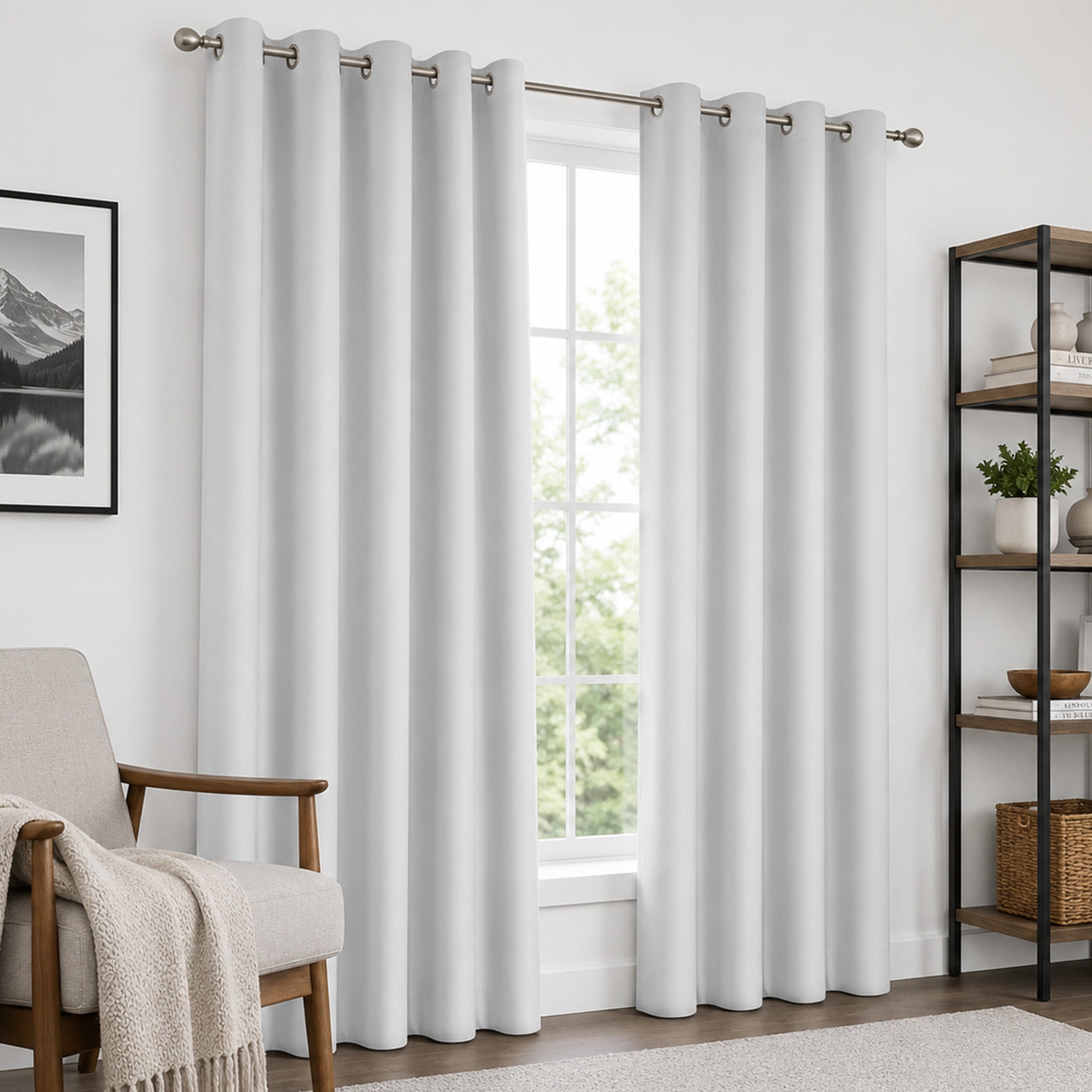 100% Blackout Curtains,Linen Texture,Suitable for Bedroom And Living ...