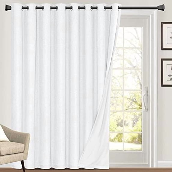 100% Blackout Curtains for Living Room Sliding Door Curtains Blackout Curtain 96 Inches Long ...
